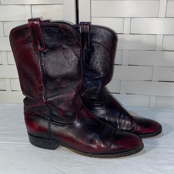Dan Post | Shoes | Vintage Dan Post Black Cherry Western Cowboy Boots ...